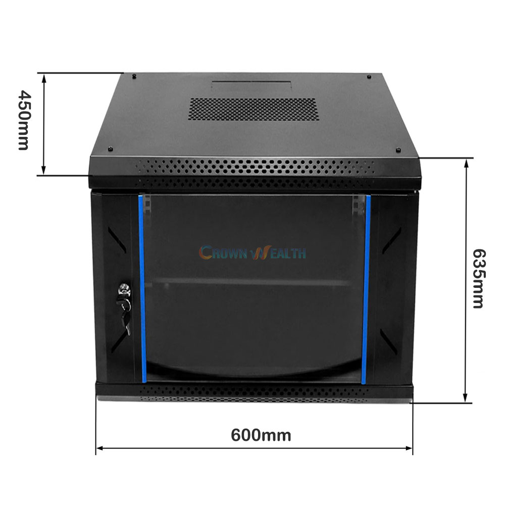 CW-WMC12U: 12U Wall Mounted Network Rack Cabinets - Fiber Cable Clamp ...