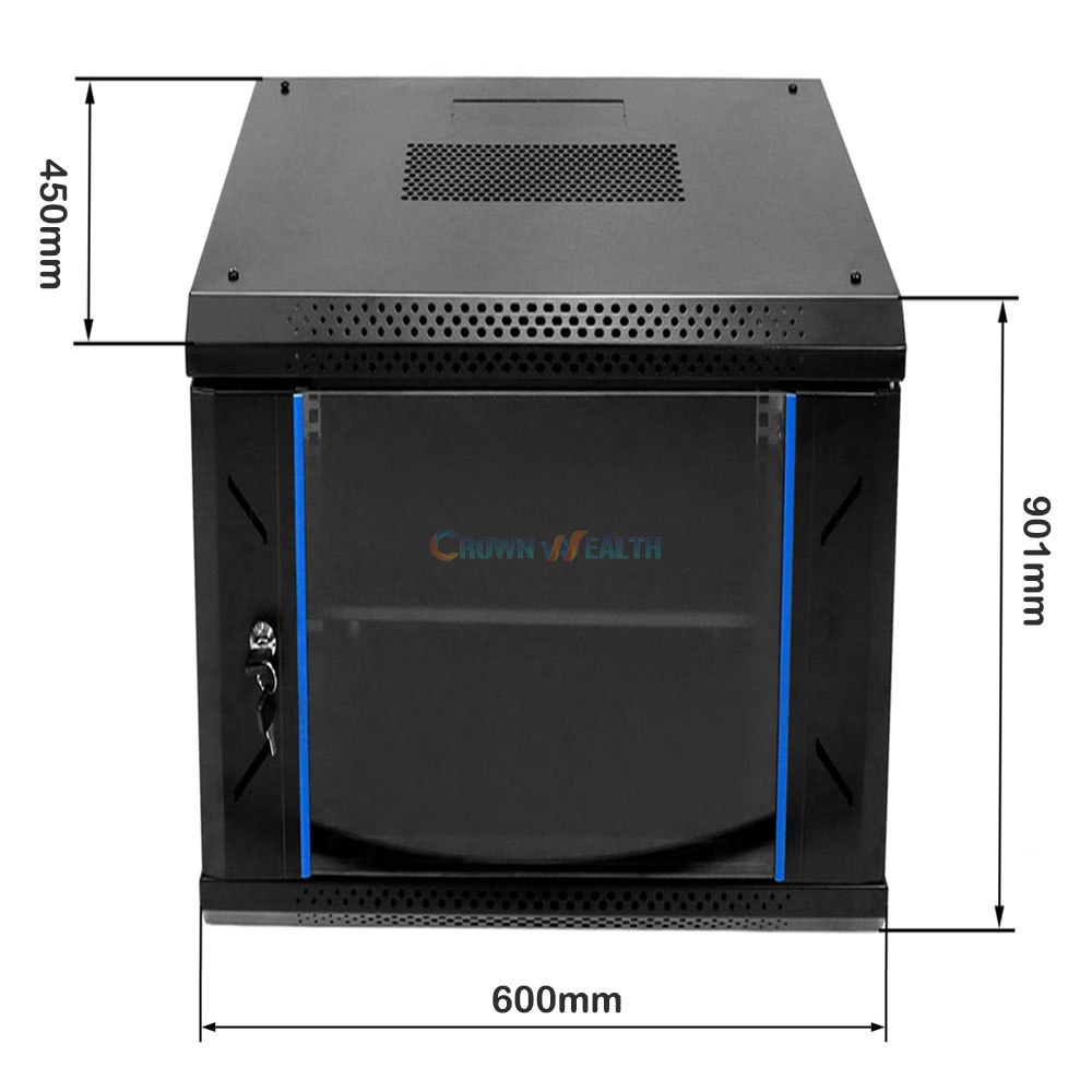 CW-WMC18U: 18U Wall Mounted Network Rack Cabinets - Fiber Cable Clamp ...