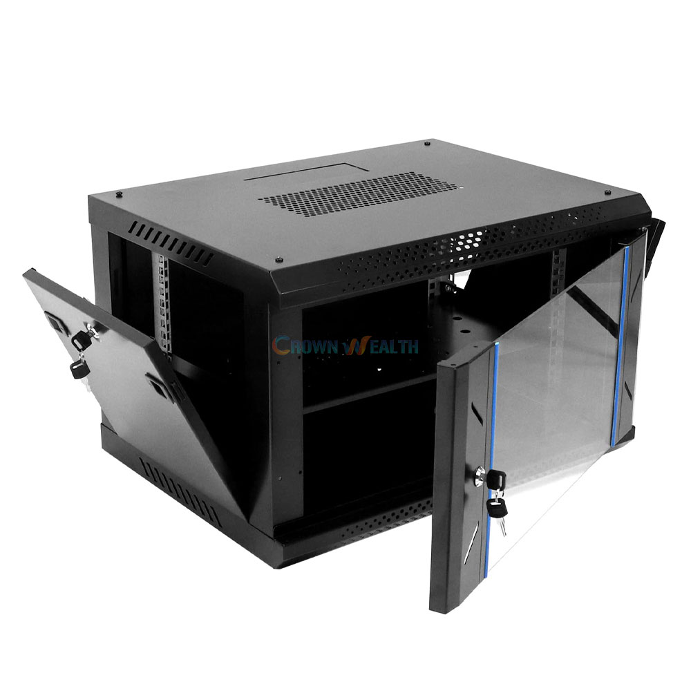CW-WMC15U: 15U Wall Mounted Network Rack Cabinets - Fiber Cable Clamp ...
